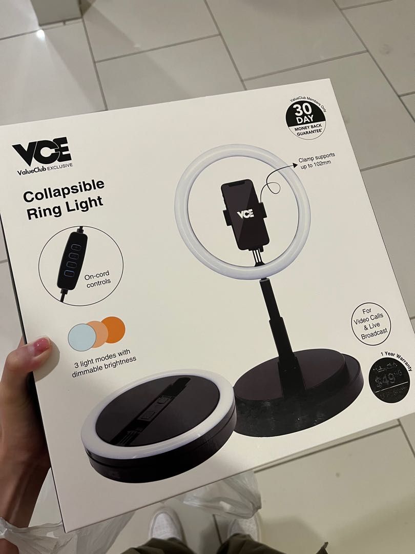 Collapsible ring light, Photography, Photography Accessories, Lighting ...