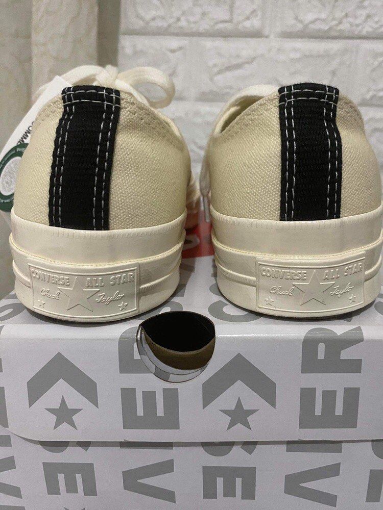Converse CDG White, Women's Fashion, Footwear, Sneakers on Carousell