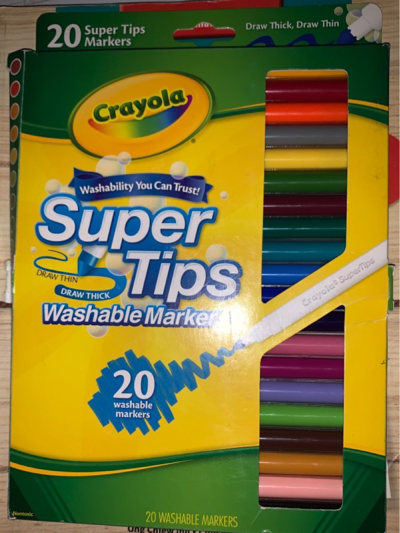 Crayola Super tips markers, Hobbies & Toys, Stationery & Craft, Craft ...