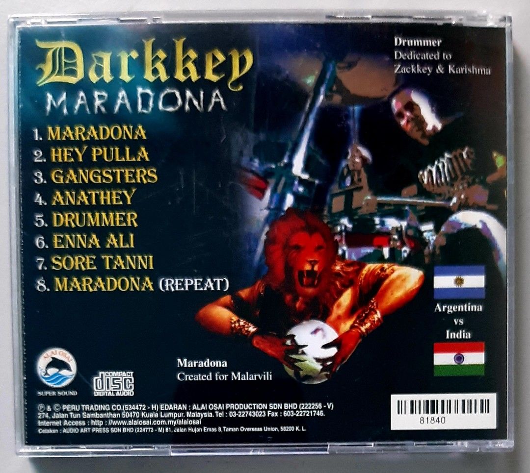 DARKKEY - MARADONA, Hobbies & Toys, Music & Media, CDs & DVDs on Carousell