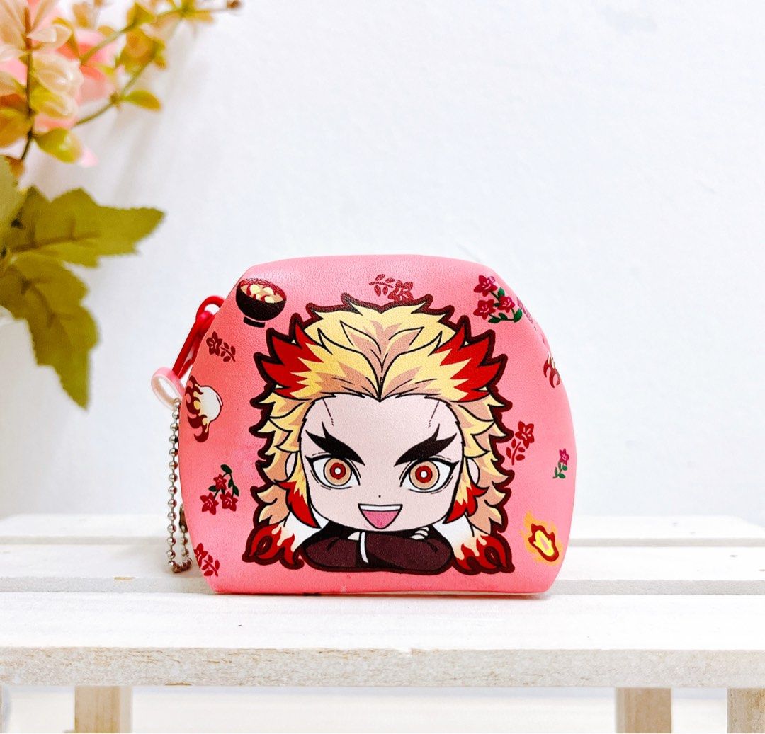 Demon Slayer Kyojuro Rengoku Coin Pouch Anime, Women's Fashion, Bags ...