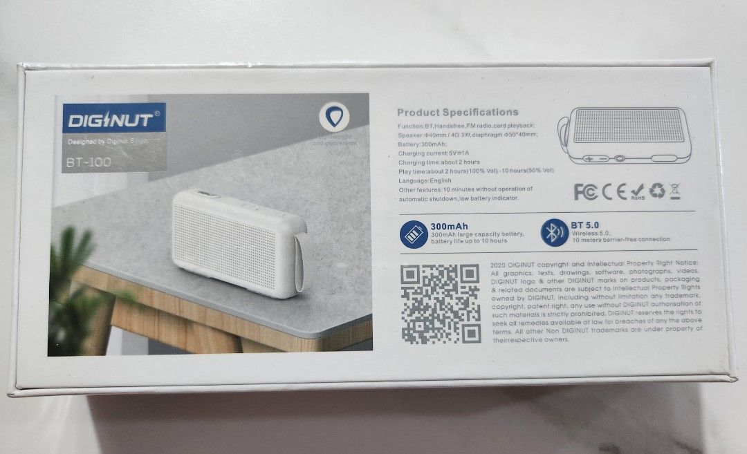 Diginut BT-100 Wireless Speaker, Audio, Soundbars, Speakers ...