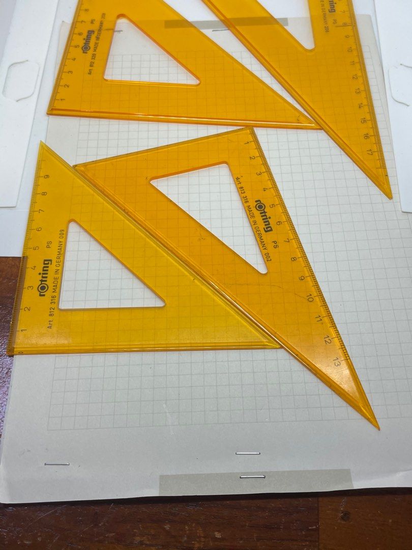 Drawing templates and triangle sets Rotring staedtler Kokuyo, Hobbies ...