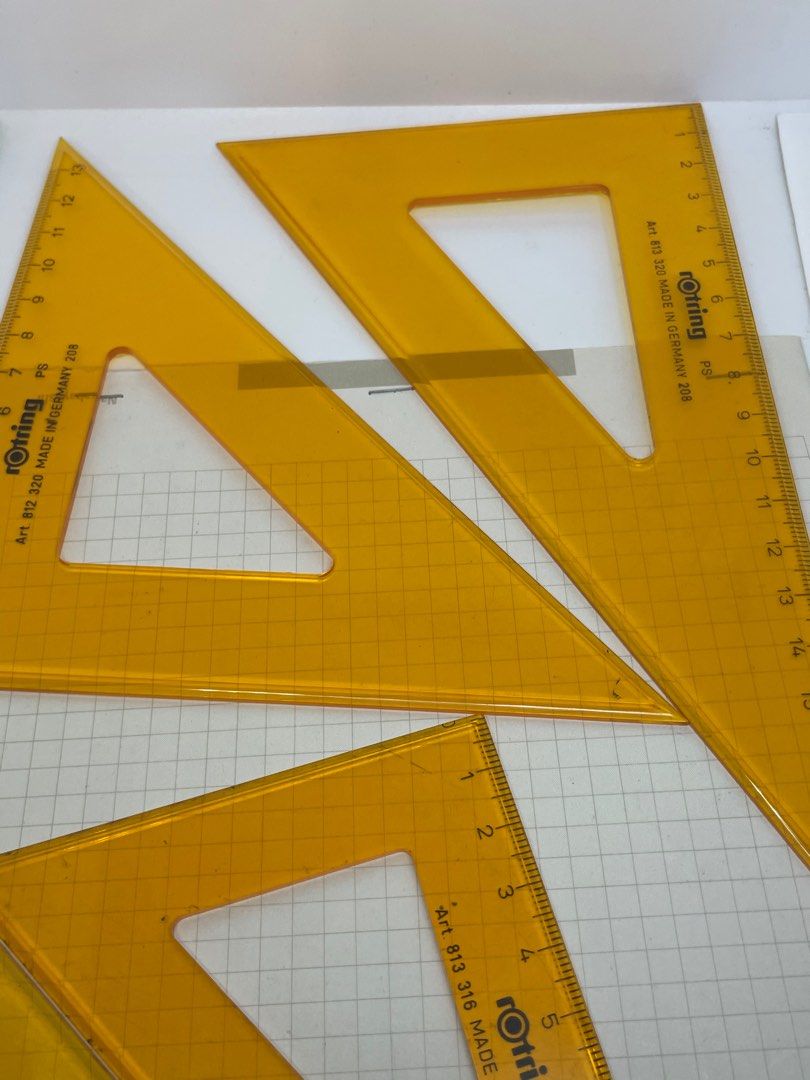 Drawing templates and triangle sets Rotring staedtler Kokuyo, Hobbies ...