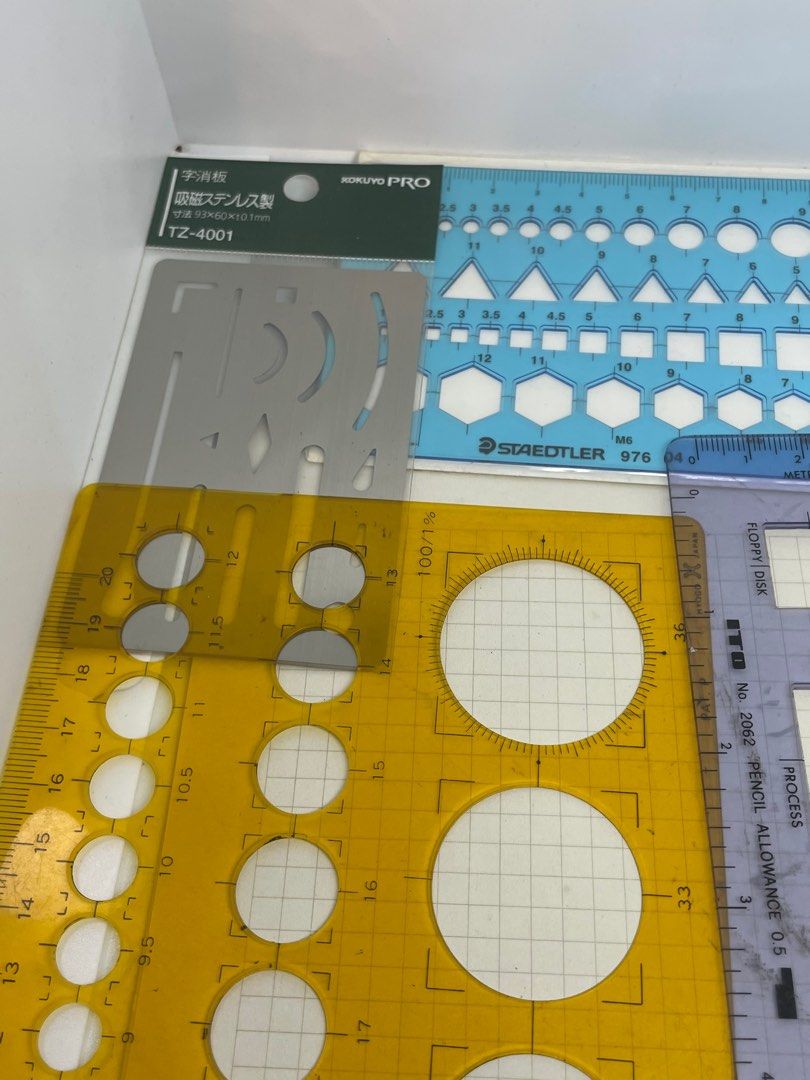 Drawing templates and triangle sets Rotring staedtler Kokuyo, Hobbies ...