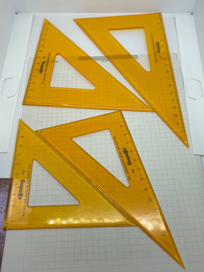 Drawing templates and triangle sets Rotring staedtler Kokuyo, Hobbies ...