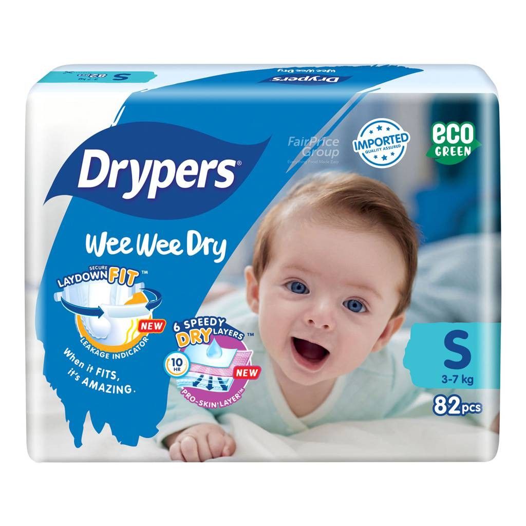 Drypers Wee Wee Dry Size S, Babies & Kids, Bathing & Changing, Diapers ...