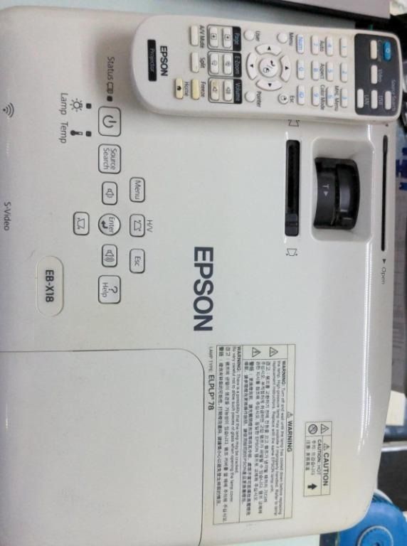 EPSON EB-X18 Projector (加全新原廠燈膽 +$500), 家庭電器, 電視 & 其他娛樂, 投影機 - Carousell