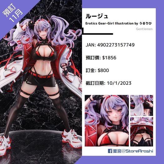 【日版預購】Erotics Gear-Girl ルージュ Illustration by うるりひ 1/6 Figure, 預購 - Carousell