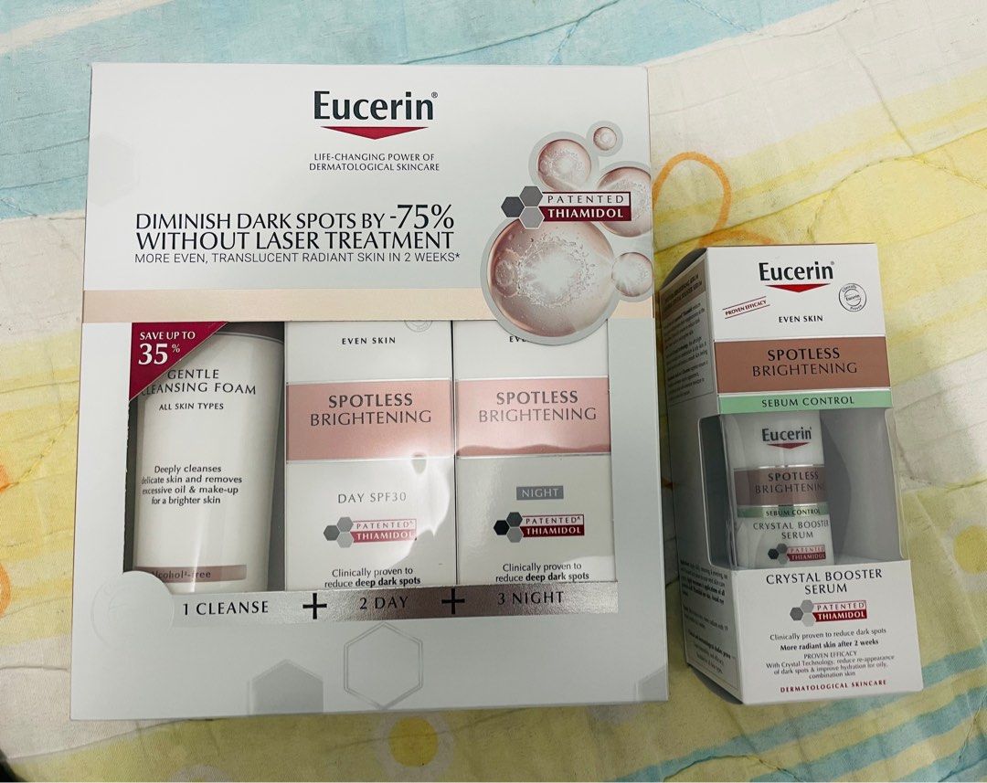 Eucerin Spotless Brightening Set & Crystal booster serum, Beauty ...