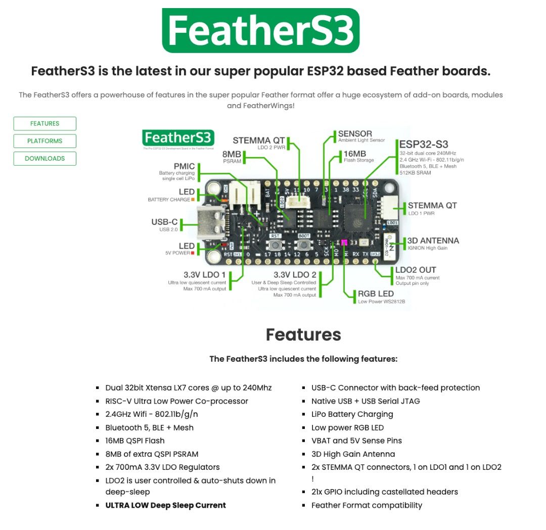 Feathers3 Arduinocircuitpythonmicropython Compatible Wifi Bluetooth Microcontroller By