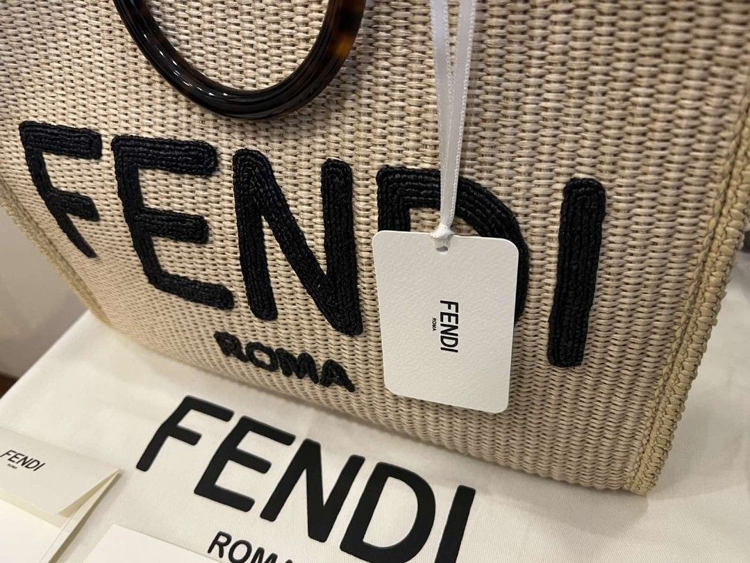 Fendi Raffia Tote Bag, Luxury, Bags & Wallets on Carousell