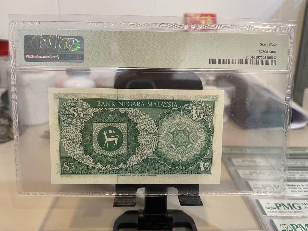 First prefix Malaysia 1 series Rm5 with grading, Hobbies & Toys ...