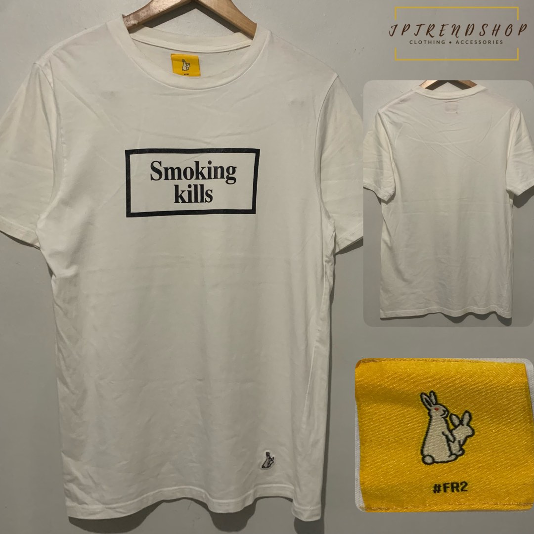 FR2 JAPAN SMOKING KILLS BOX LOGO TEE (White), Men's Fashion, Tops ...
