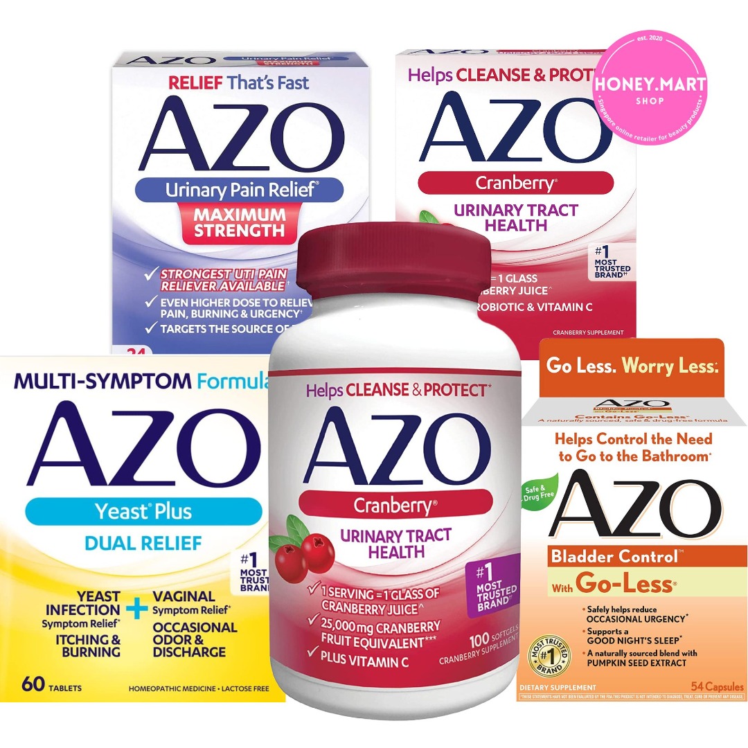 (Free Delivery) AZO Cranberry Urinary Tract Health, UTI Pain Relief ...