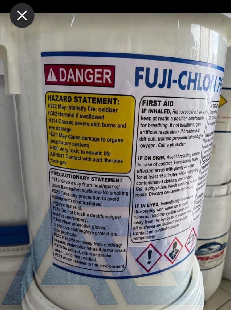 Fuji chlon japan chlorine for swimming pool, Community on Carousell