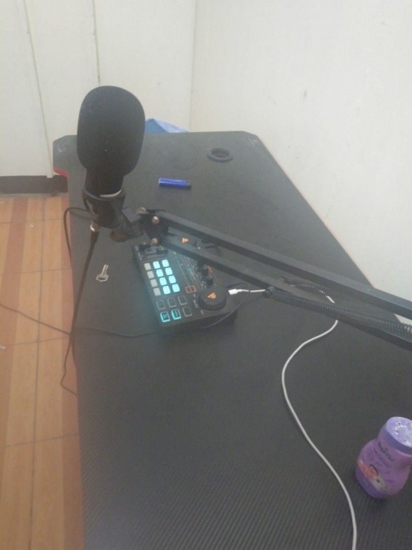 Gaming table with maono condenser mic, Furniture & Home Living ...