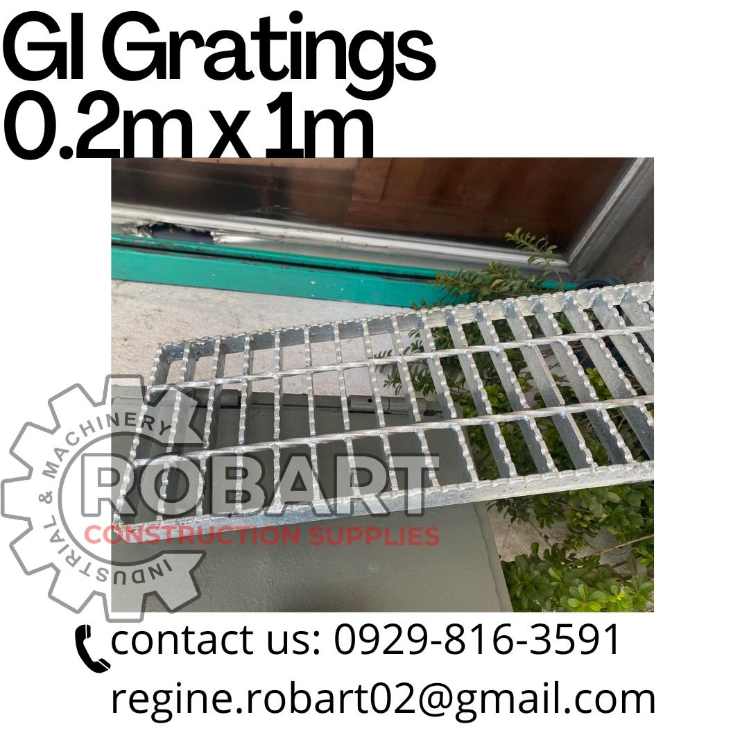 GI Gratings 0.2m x 1m, Commercial & Industrial, Construction Tools ...