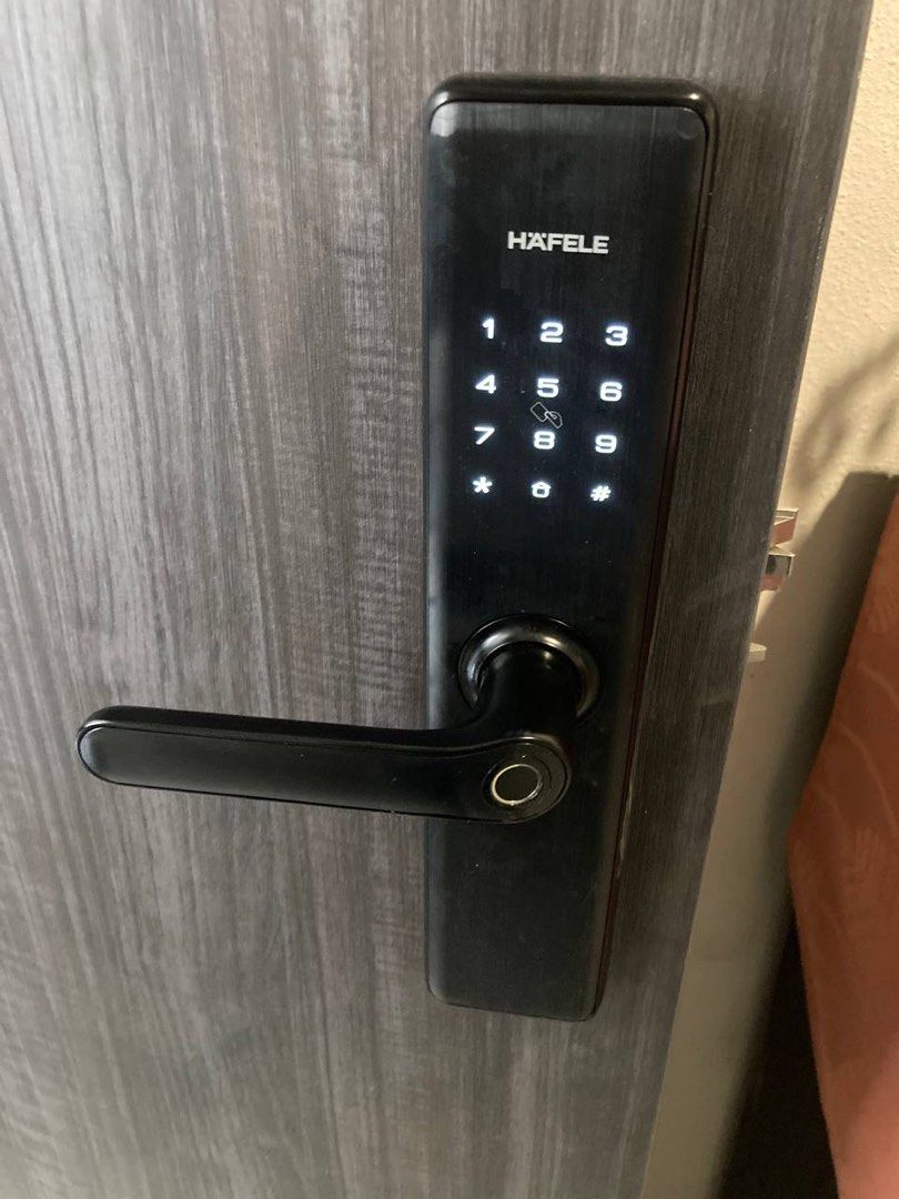 Hafele DL7600 Lever Handle Digital Door Lock, Furniture & Home Living ...
