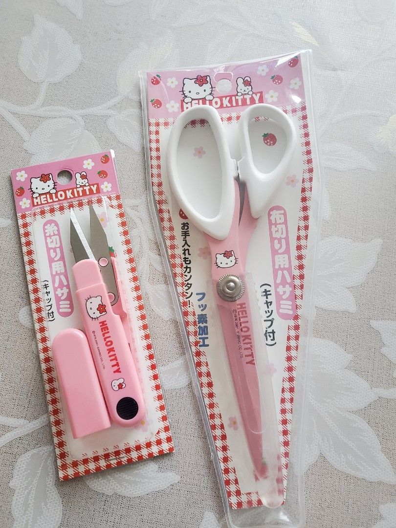 Hello Kitty Tailor Scissors and Trim Cutter - Made in Japan, Hobbies ...