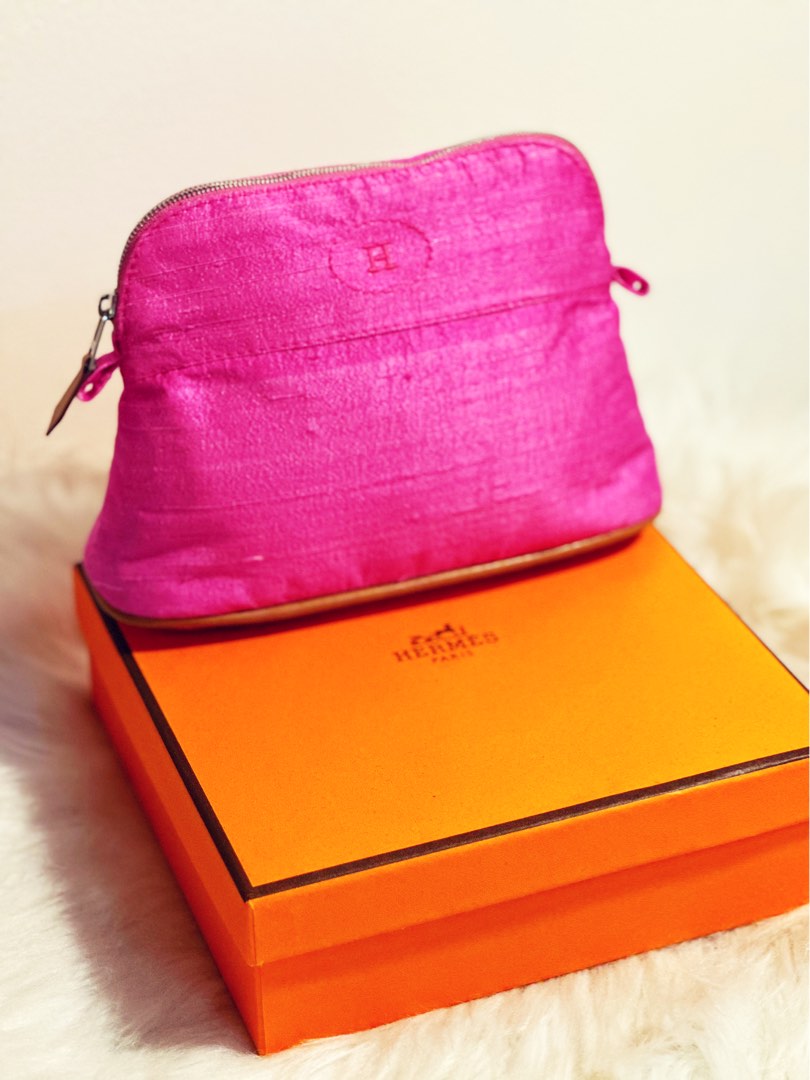 HERMES BOLIDE POUCH IN PINK, Luxury, Bags & Wallets on Carousell
