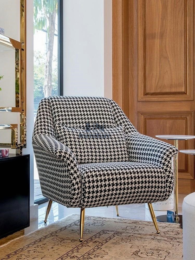 hn-0192 CAMILA _ Modern Luxury Houndstooth Chair and Sofa, Furniture ...