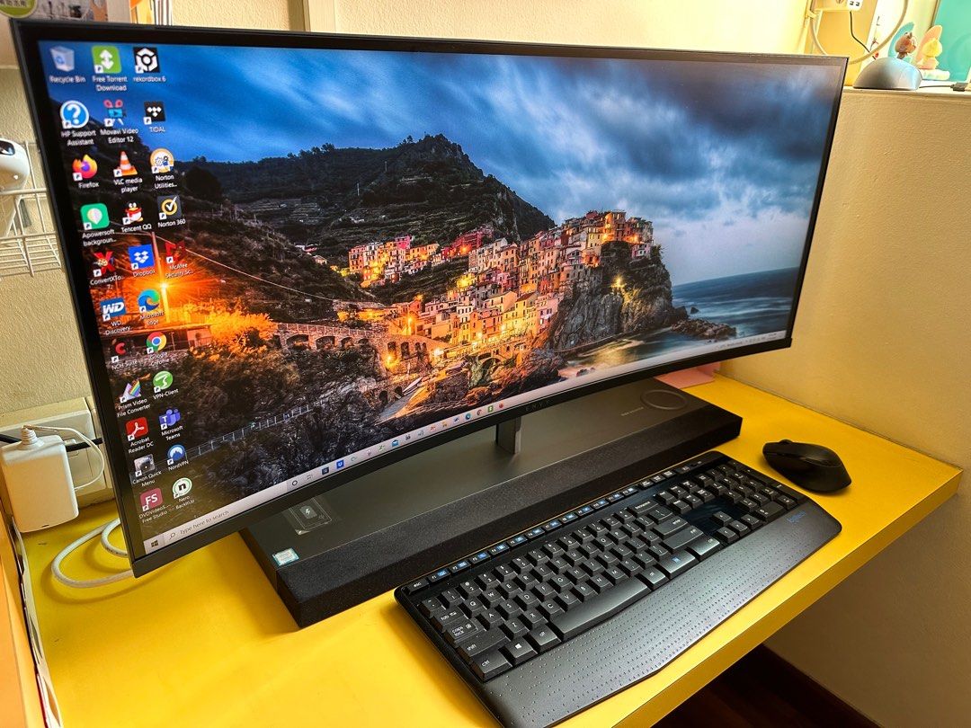 HP ENVY Curved 34 All-in-One Desktop computer, Computers & Tech ...