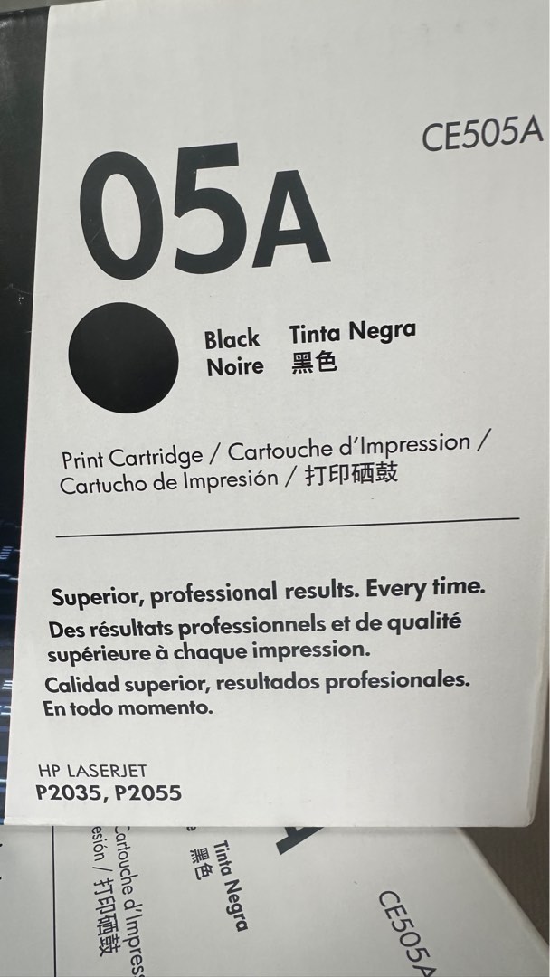 Hp Laserjet Print Cartridge Black Colour 05A Computers Tech Printers Scanners Copiers