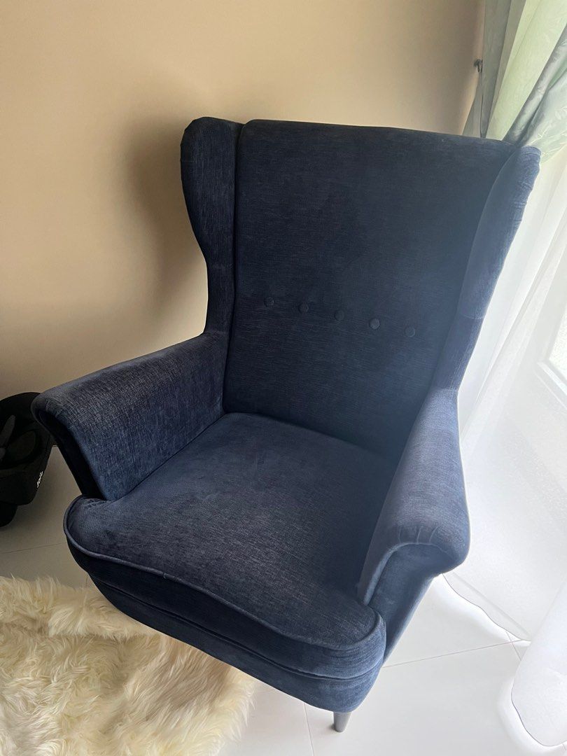 Ikea Strandmon Wing Chair, Furniture & Home Living, Furniture, Chairs ...