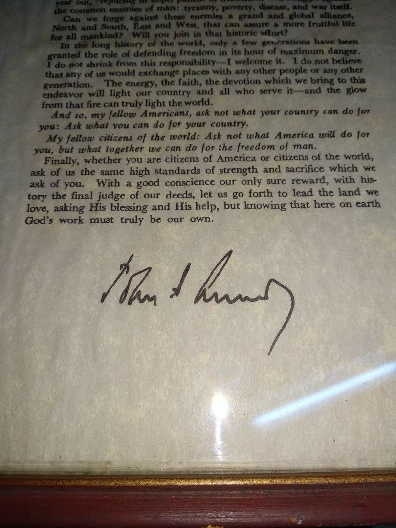 Inauguration speech of Kennedy, Hobbies & Toys, Memorabilia ...