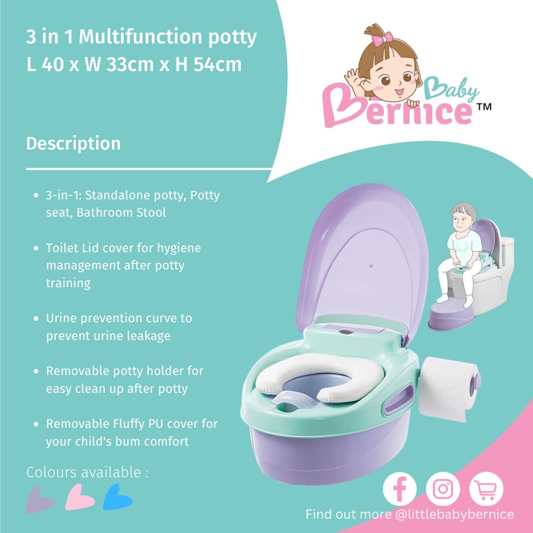 [INSTOCK] 3-in-1 Multi Potty Toilet Seat & Step Stool, Babies & Kids ...