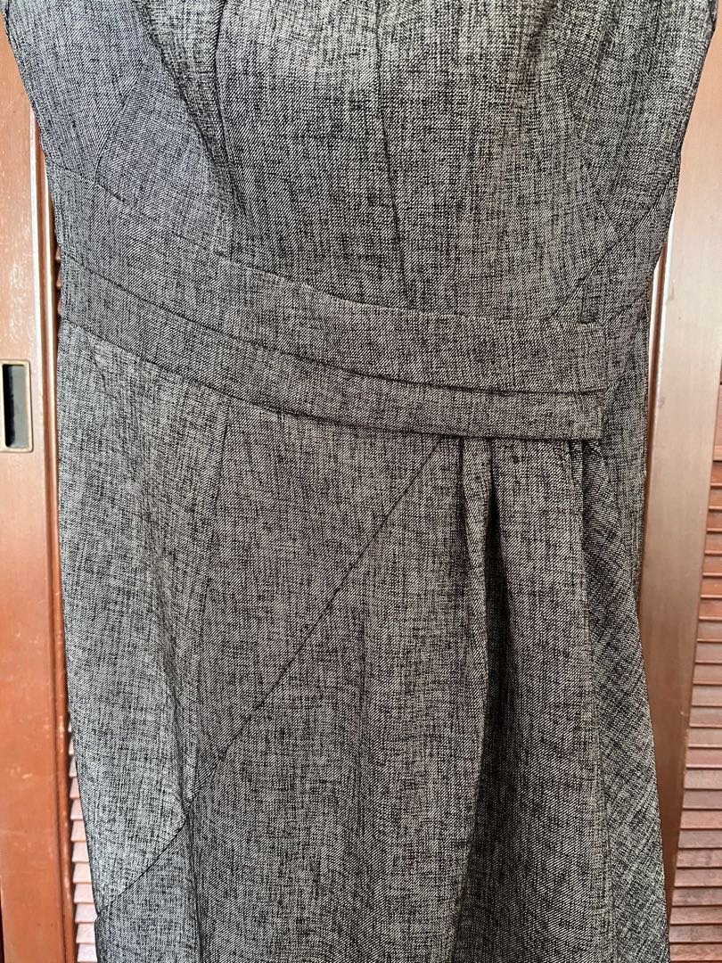 Karen Millen Grey Smart Office Dress, Women's Fashion, Dresses & Sets ...