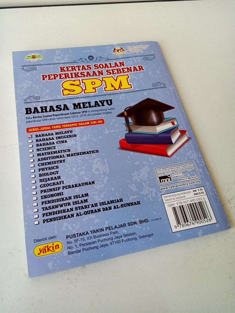Kertas Soalan Peperiksaan Sebenar SPM Bahasa Melayu (Forms 4 & 5 ...