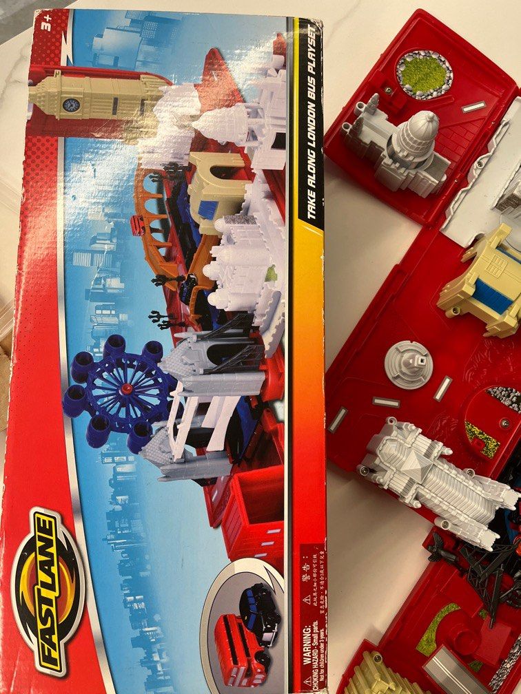 Kids London bus fast lane fastlane playset vehicle take along tomica ...