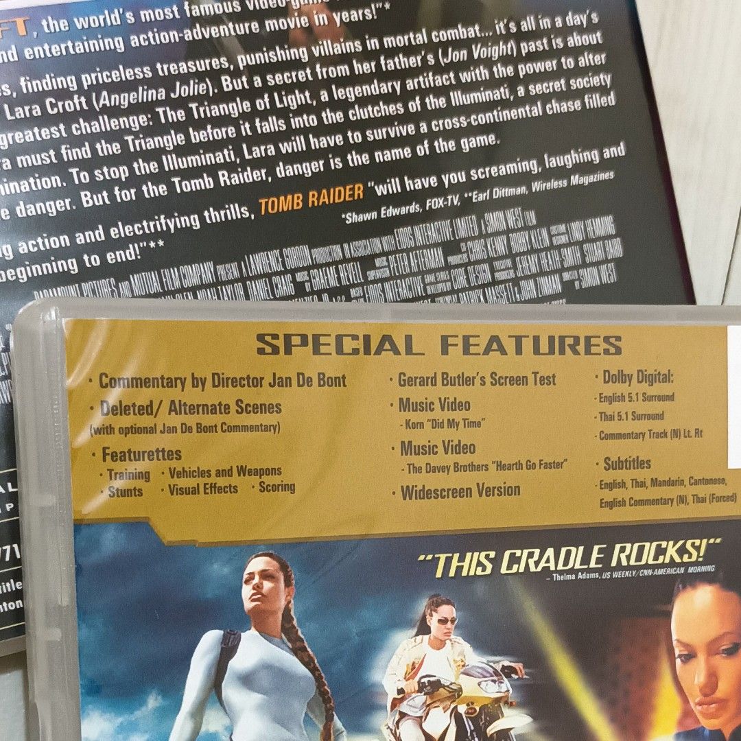 LARA CROFT SET: TOMB RAIDER MOVIE + THE CRADLE OF LIFE DVD & OST CD, Hobbies & Toys, Music ...