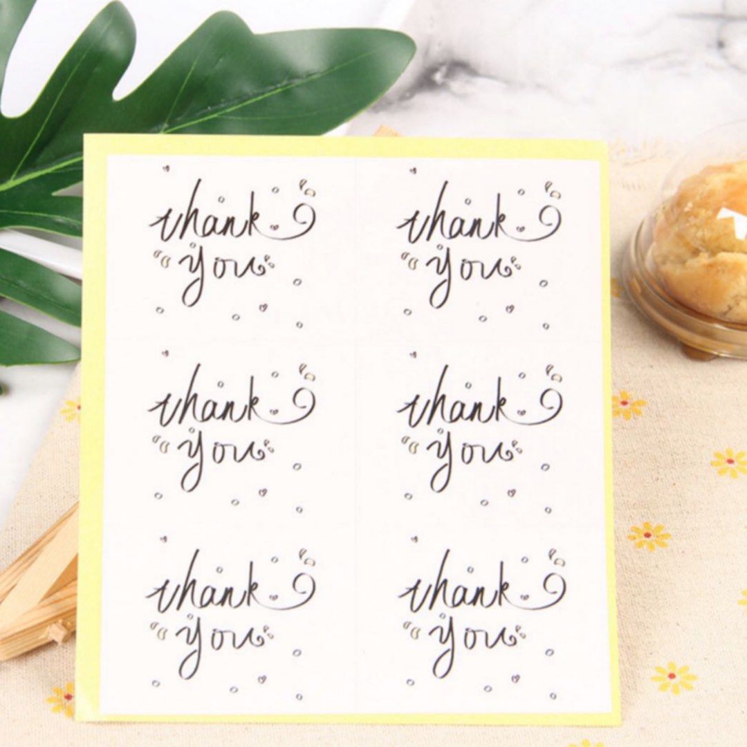 Large size Thank You Rectangle Decoration Label Stickers, Hobbies ...