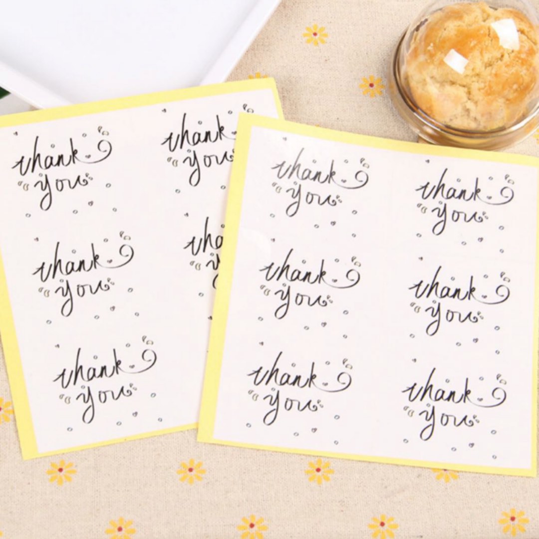 Large size Thank You Rectangle Decoration Label Stickers, Hobbies ...