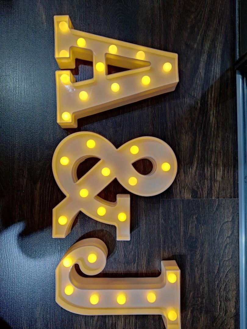 LED Alphabet lights, Furniture & Home Living, Home Decor, Other Home ...