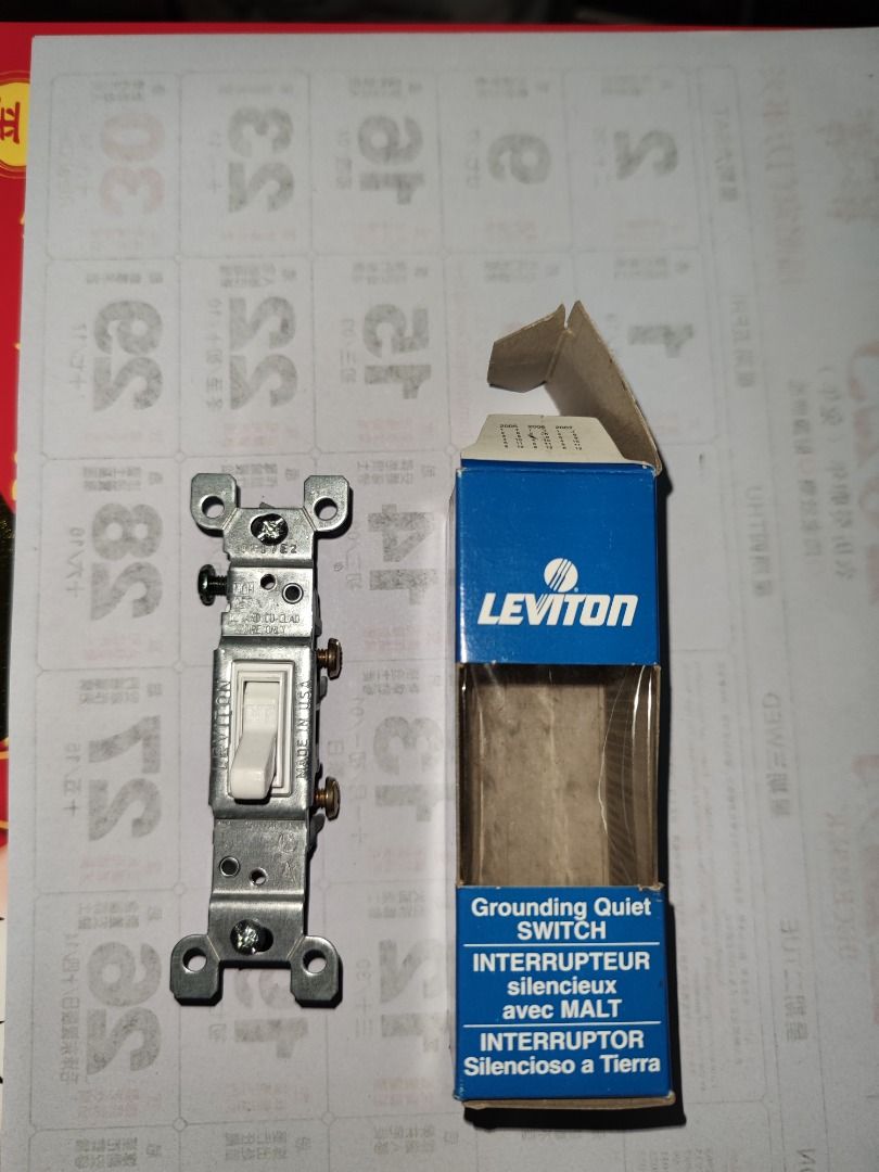LEVITON Wall Switch, 1-Pole, Maintained, Toggle, Commercial ...