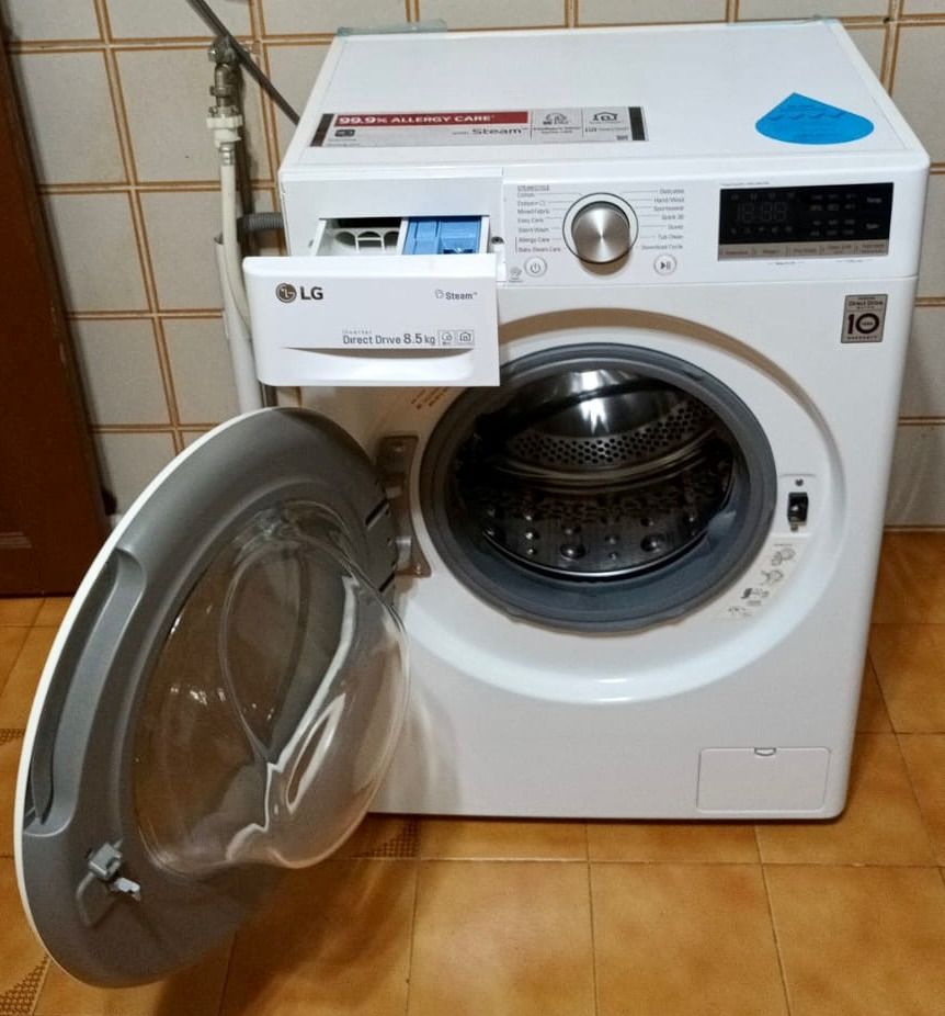 LG Direct Drive 8.5kg Front Load Washing Machine, TV & Home Appliances ...