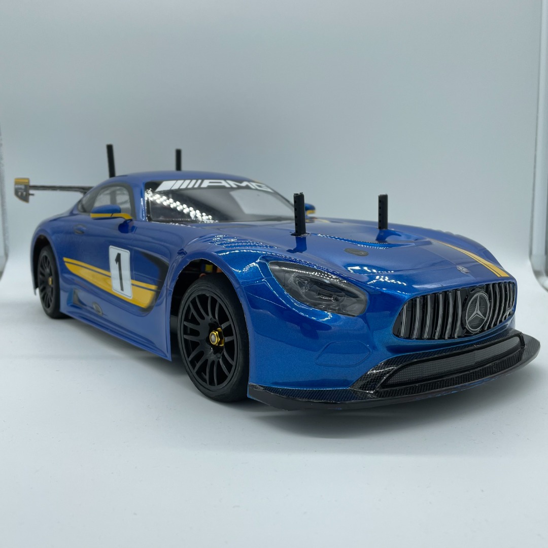 [LIKE NEW] TAMIYA TT02 MERCEDES GT3 AMG TOURING RC CAR WITH HOBBYWING ...