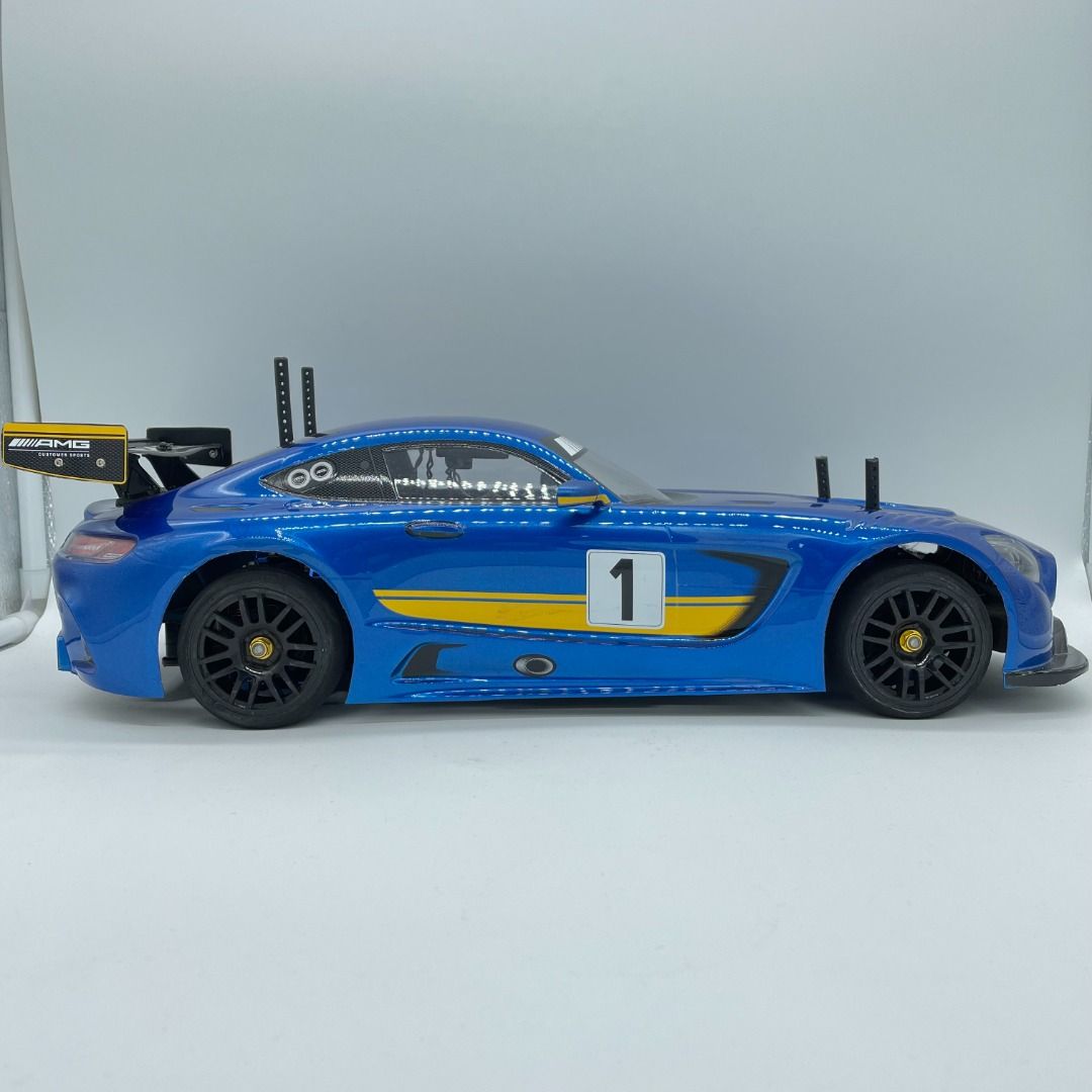 [LIKE NEW] TAMIYA TT02 MERCEDES GT3 AMG TOURING RC CAR WITH HOBBYWING ...