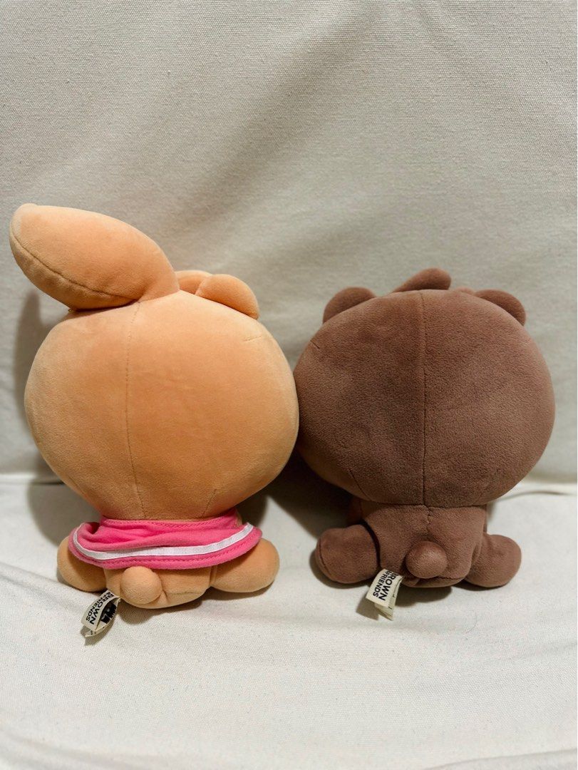 Line friends mini brown and mini Choco sitting doll, Hobbies & Toys ...