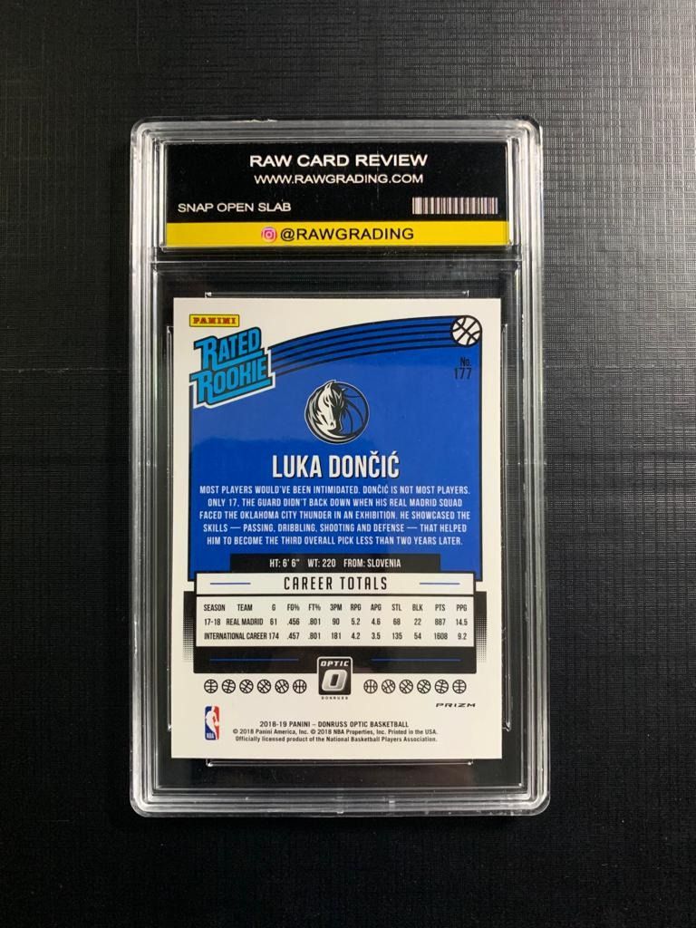 Luka Doncic Rookie RC NBA Card 2018 Panini Optic Shock #177 Raw Card in ...
