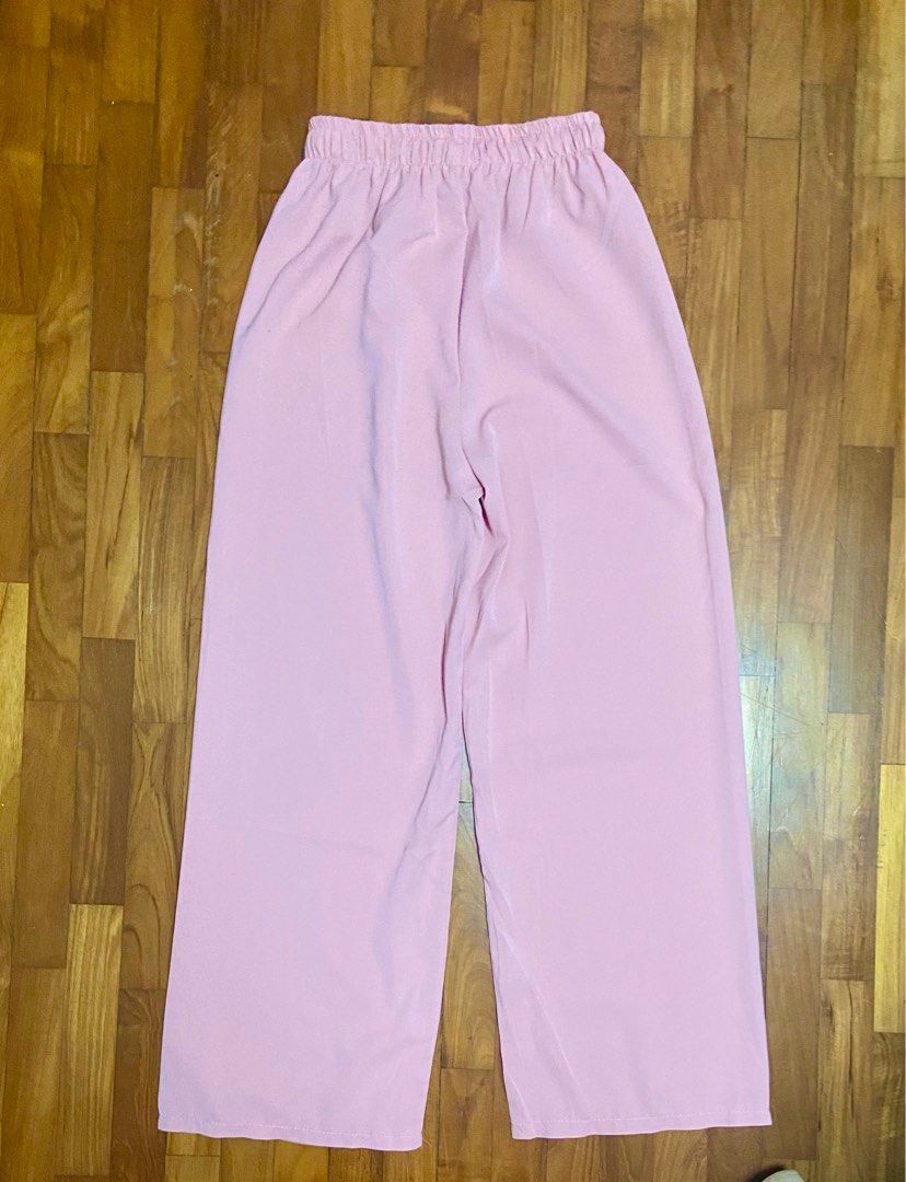 Maxi pink wide leg flowy culottes, Women's Fashion, Bottoms, Other ...