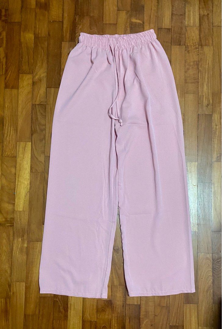 Maxi pink wide leg flowy culottes, Women's Fashion, Bottoms, Other ...