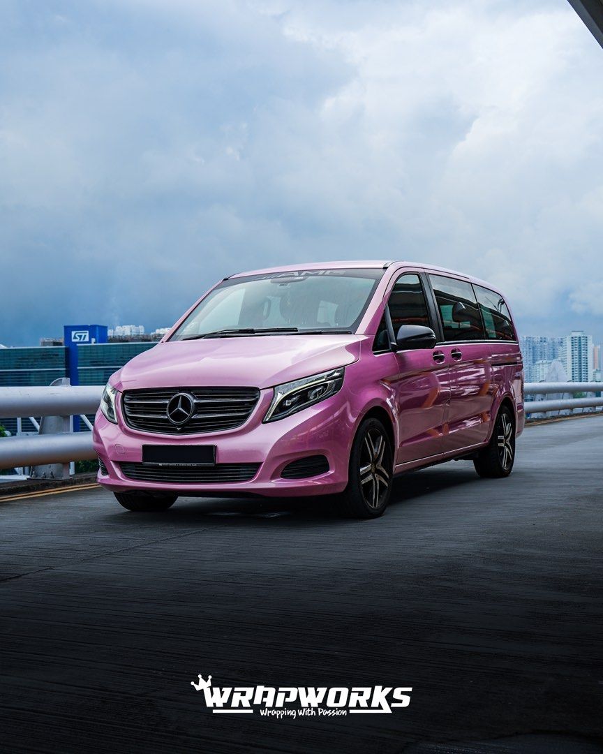 Mercedes Van full wrap with Psychedelic metallic pink, Car Accessories ...