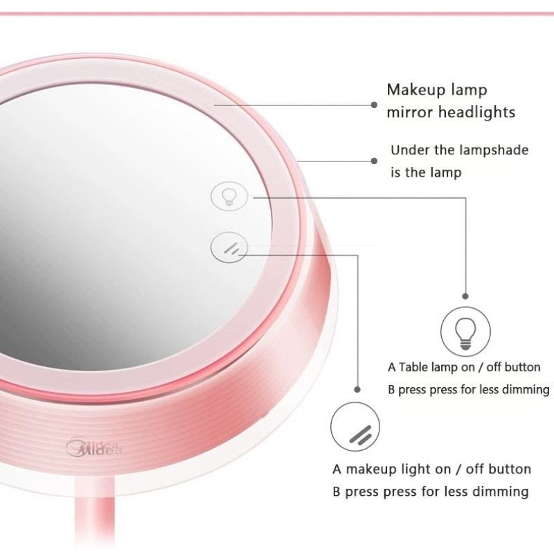 Midea MIUO Elegant LED Table Lamp / Make-up mirror, Furniture & Home ...