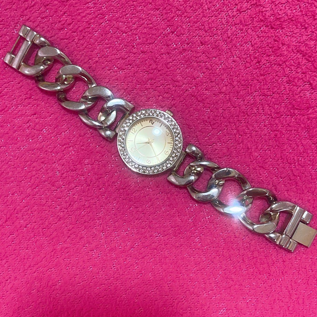 Mossimo Two-Tone Chain Watch, Women's Fashion, Watches & Accessories ...