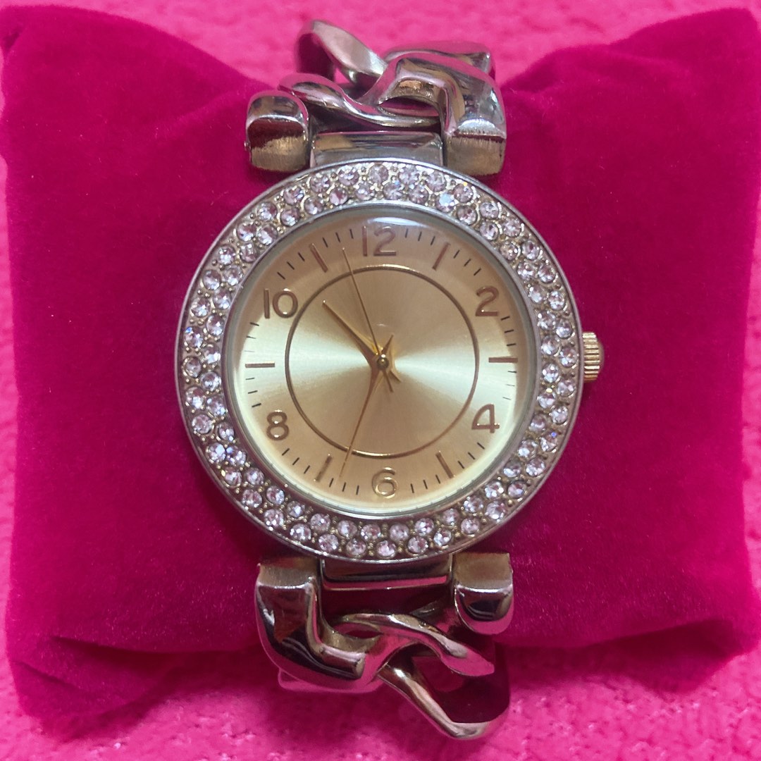 Mossimo Two-Tone Chain Watch, Women's Fashion, Watches & Accessories ...